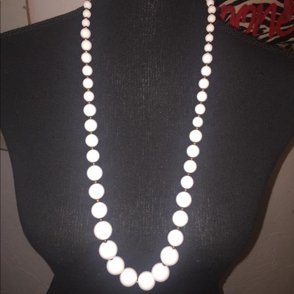 Jewelry | Vintage Genuine Lucite White Beaded Necklace | Poshmark